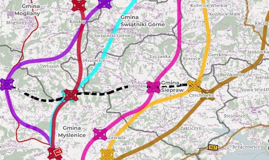 Nowa trasa S7, przedstawiono wstępne projekty przebiegu, aż cztery z ...